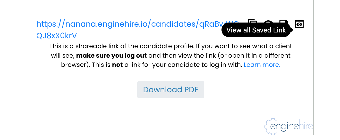 Create Temporary Shareable Profile Introduction Link